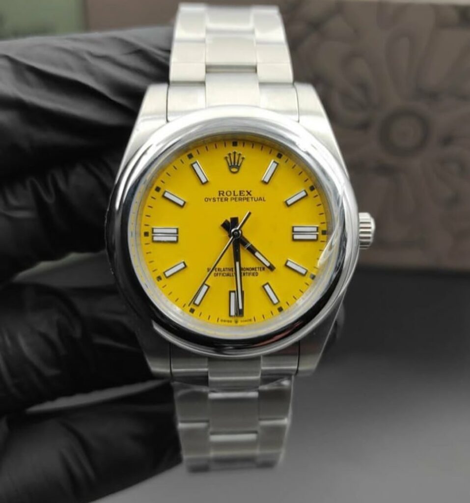 Rolex Oyster Perpetual Yellow Dial - Akin's Dials